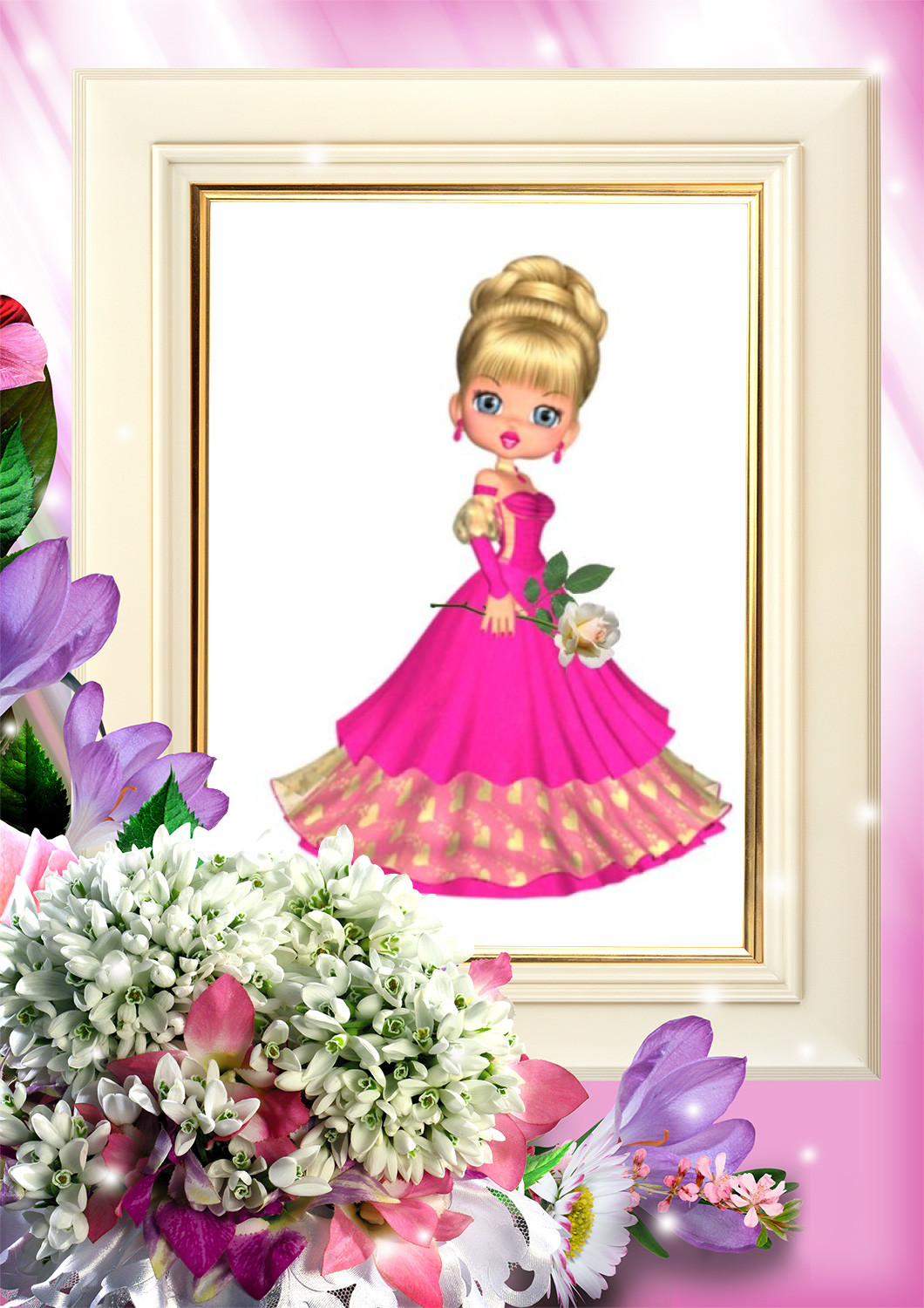 Photo frames. First Spring flowers | 47433547